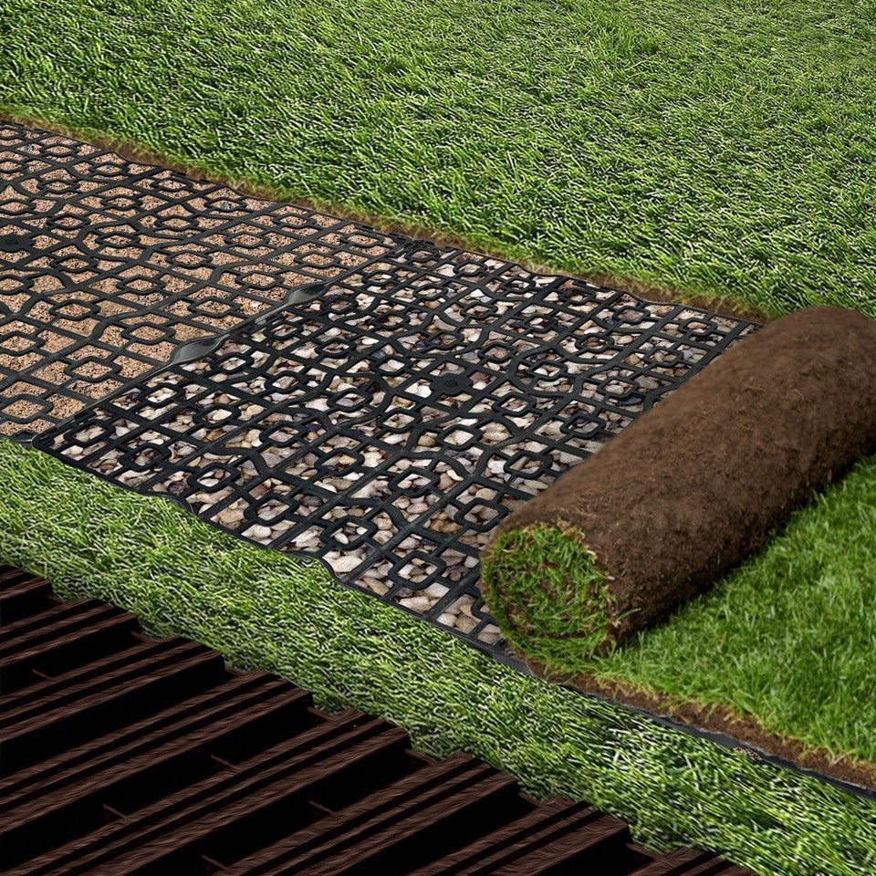 40 X BLACK HEAVY DUTY GRASS GRID - GRAVEL - DECK - TURF - SHED - PAVING ...