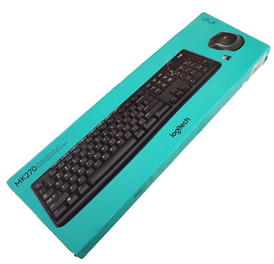 Logitech MK270 Wireless Keyboard & Mouse Combo Open Box New Batteries ...