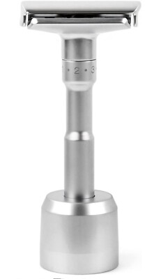Shave Classic Adjustable Double Edge Safety Razor W 5 Blades Silver | eBay