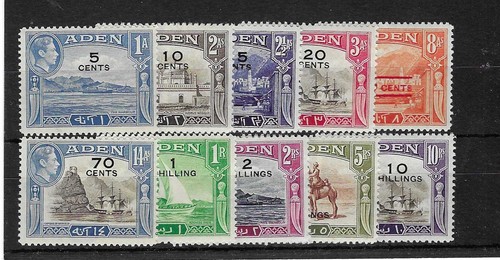 Aden 1951 set to 10/- on 10r, SG36-46, fine mounted mint, Cat £90 | eBay