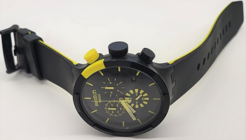 SWATCH Big Bold CHRONO 2020 - SB02B403 - Checkpoint Yellow - Used ...