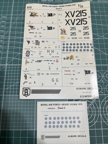Almark 1/72 Royal Air Force Desert Storm 1991 Decal Sheet S12 | eBay