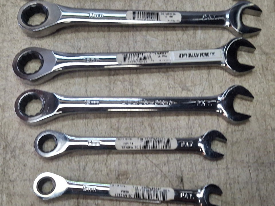 10 CRAFTSMAN USA REVERSIBLE RATCHETING METRIC SAE WRENCH SET 9-19mm 3/4 ...