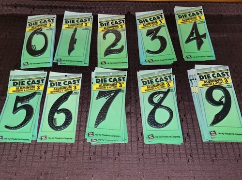 Bulk Lot Of 36 Vintage Hy-Ko Diecast Aluminum 3" House Mailbox Numbers ...