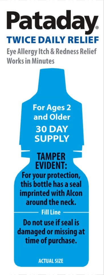 Pataday Twice Daily for Eye Allergy Itch Relief Eye Drops, 5 ml | eBay