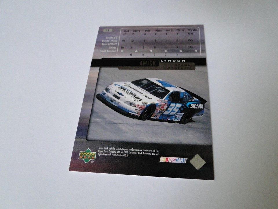 2000 Upper Deck Victory Circle Lyndon Amick Card #13 | eBay