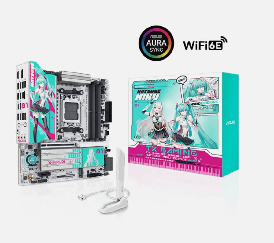 ASUS TX GAMING B850M WIFI S HATSUNE MIKU EDTION AM5 MIKU Motherboard ...