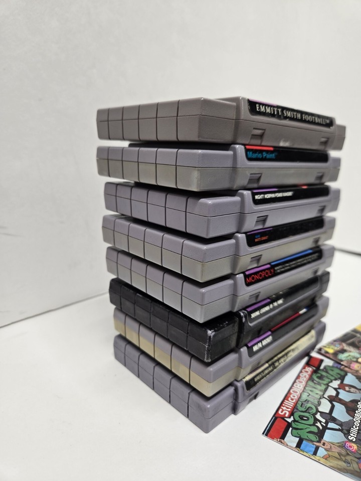 Nintendo SNES SUPER NINTENDO Game Lot X8,MMPR,WWF,Tiny Toons | eBay