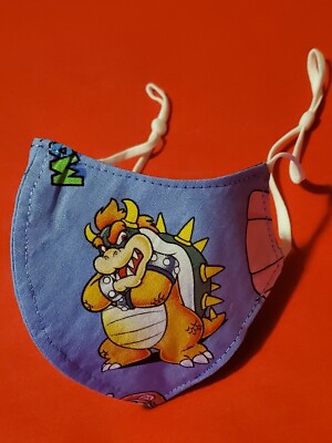 Kids Bowser Adjustable Face Mask | eBay