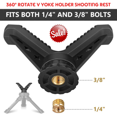 V Yoke Holder Rest with 3/8" & 1/4" Thread - Bipod/Tripod/Monopod ...