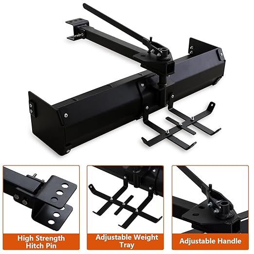42" Tow Behind Box Scraper Lawn Tractor Attachments Fit for ATV UTV Box ...
