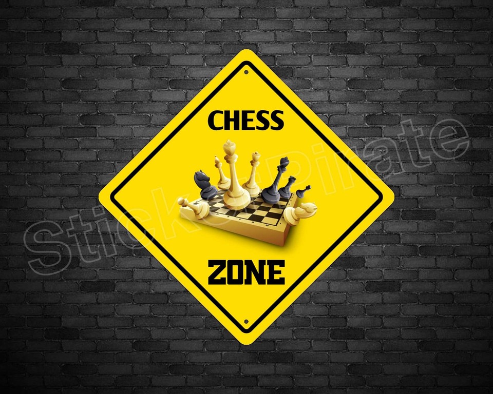 *Aluminum* Chess Zone Funny Metal Novelty Sign 12"x12" | eBay