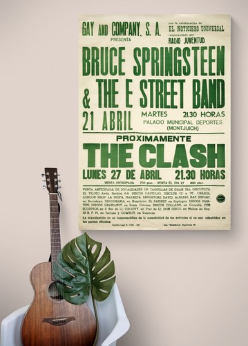 Bruce Springsteen & The Clash 1981 Spanish Tour Poster (rare) A3 | eBay