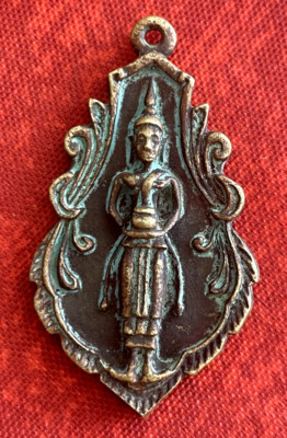 Antique Talisman Thai Buddha Mudra Patra Sacré Alloy Pendant Thailand ...
