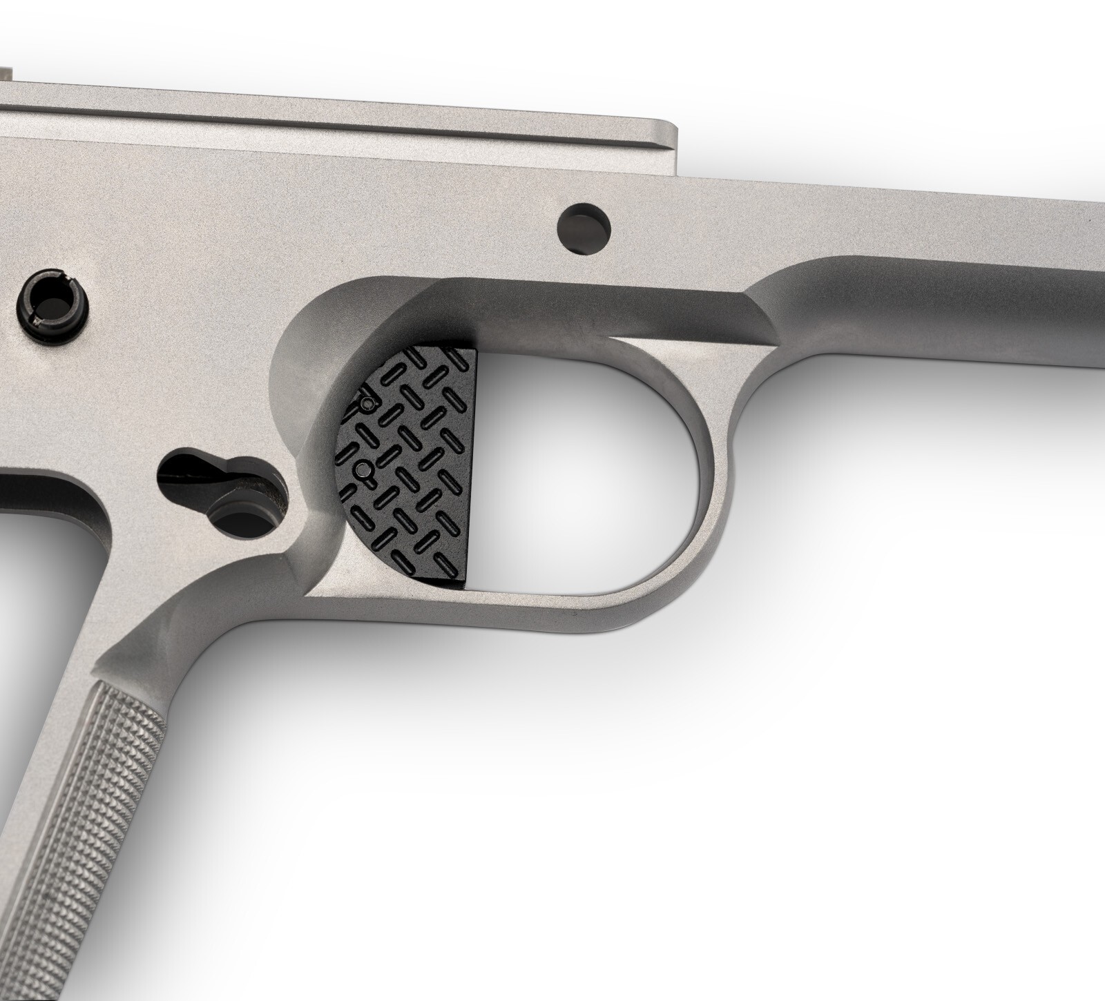 1911 trigger flat Diamond Tread design - Black anodized aluminum for ...