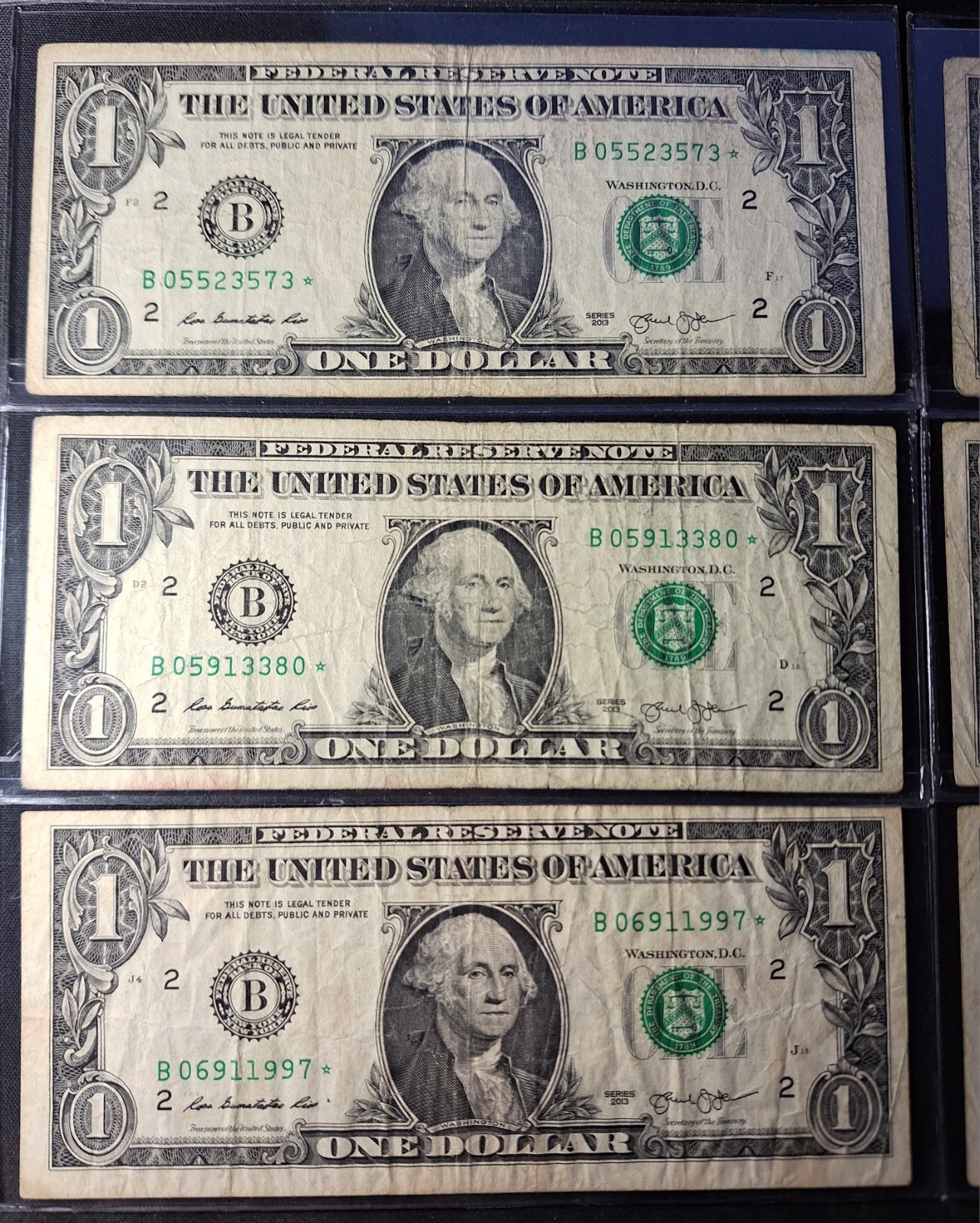 (3) 2013B DC Duplicate Star Notes. 05523573, 05913380, 06911997 | eBay