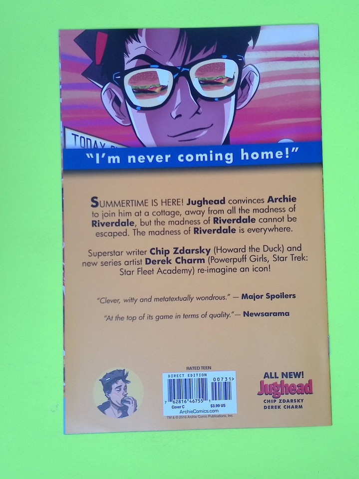 Jughead #7c Vol. 3 2016 Archie Comics Group Variant High Grade W58-243 ...