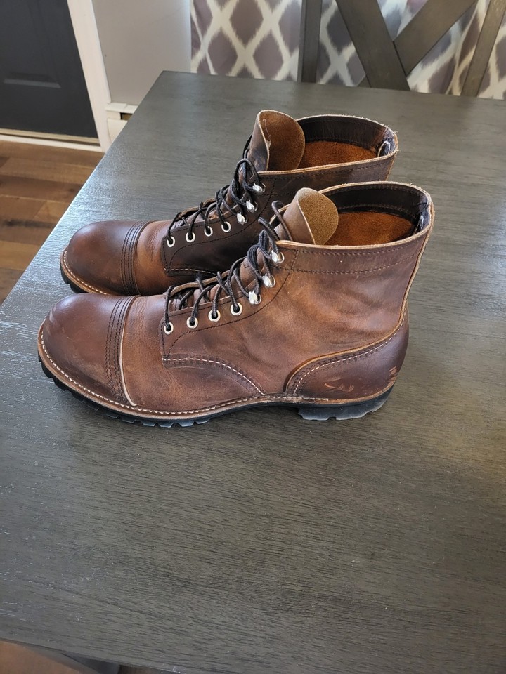 Red Wing Iron Ranger 8085 Copper Rough Tough 11.5D RESOLED Vibram V100 ...