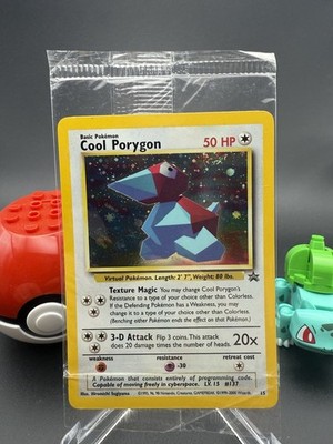 COOL PORYGON Pokemon Card - SEALED - WOTC - Black Star Promo - #15 ...