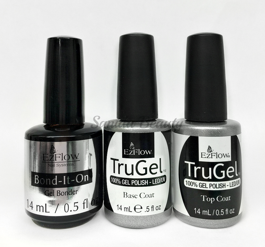 EZFlow TruGel - 100% Gel LED UV Nail Polish 0.5oz- Choose any Bond/Base ...