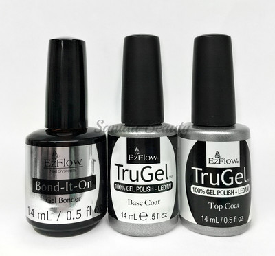 EZFlow TruGel - 100% Gel LED UV Nail Polish 0.5oz- Choose any Bond/Base ...