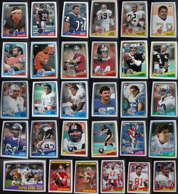1988 Topps Football Cards Complete Your Set You U Pick From List 1-200 ...