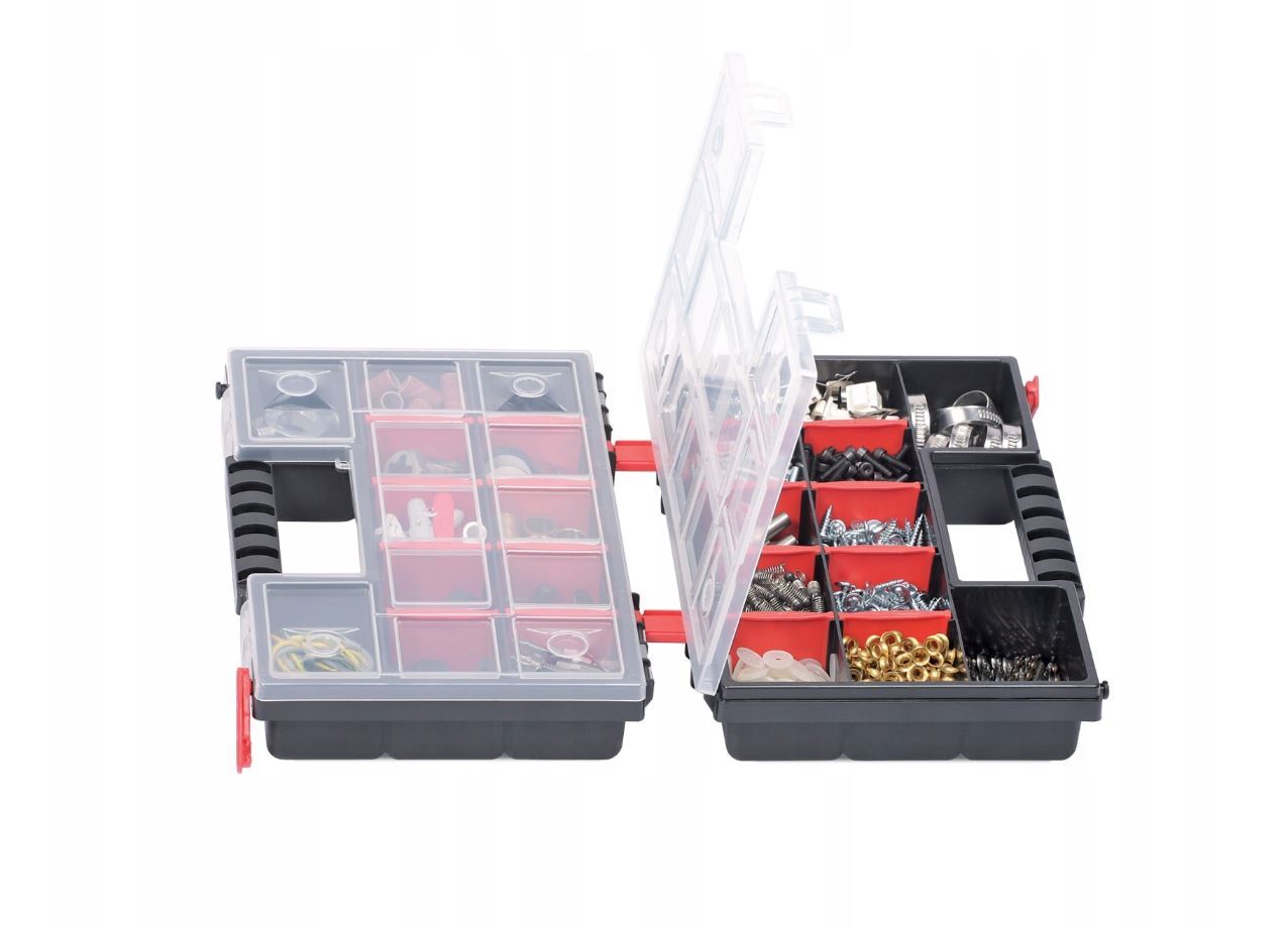 Duo Compartment Storage Tandem Organiser Case Tool Box Adjustable ...