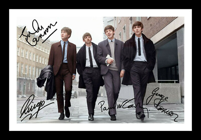THE BEATLES AUTOGRAPHED SIGNED & FRAMED PHOTO PRINT | eBay