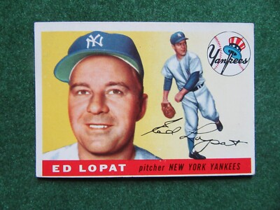 1955 Topps Set Break #109 Ed Lopat Slightly Off Center Sharp Corners ...
