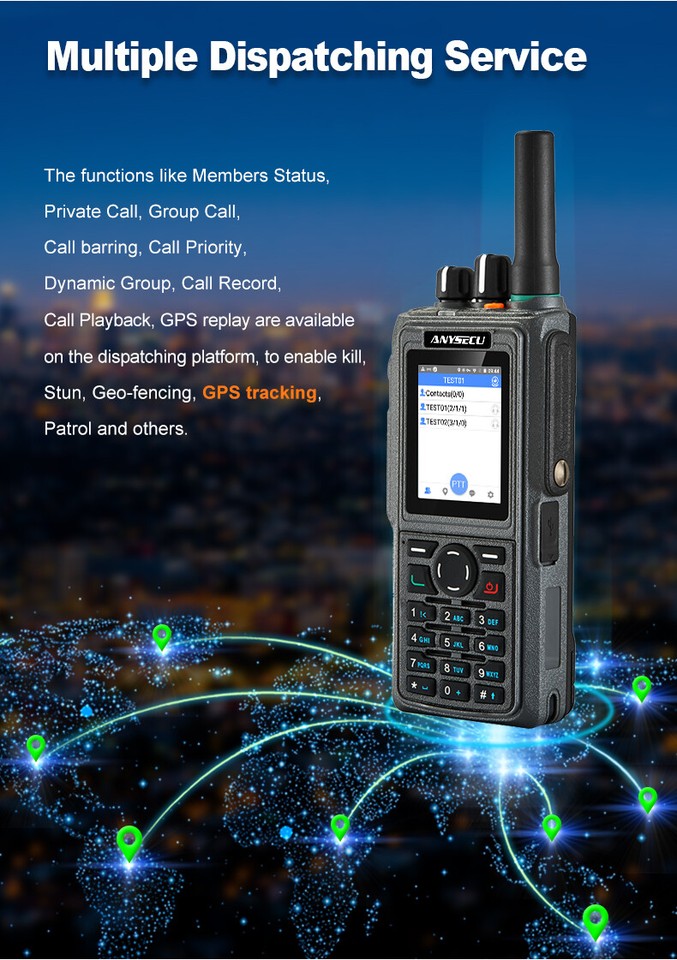 ANYSECU 4G Network Radio Zello HD760 Android 7.1 Mobile Smart Phone ...