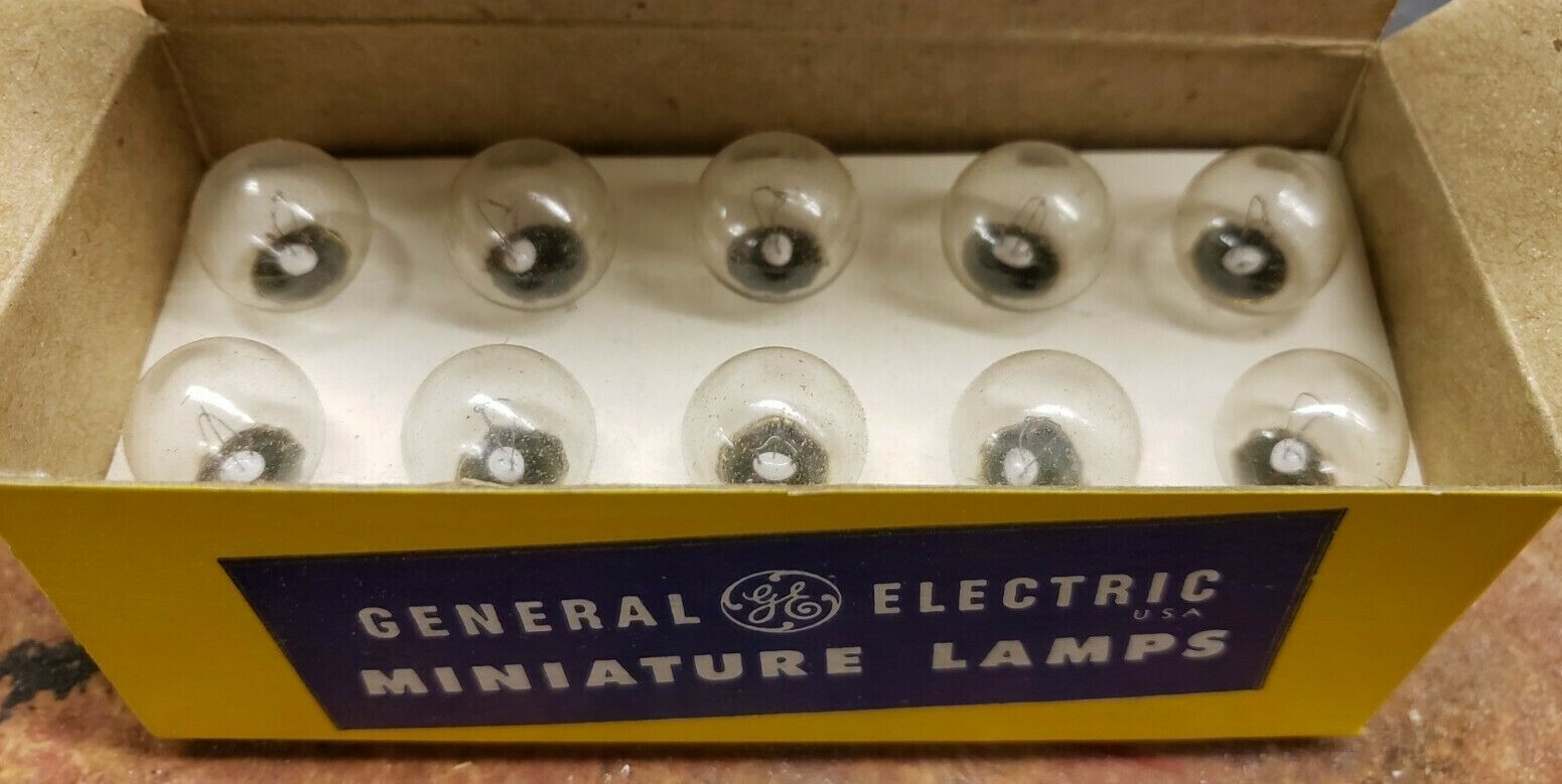 Box of 10 General Electric 1458 1458 W1458 Miniature Light Bulb Bulbs ...