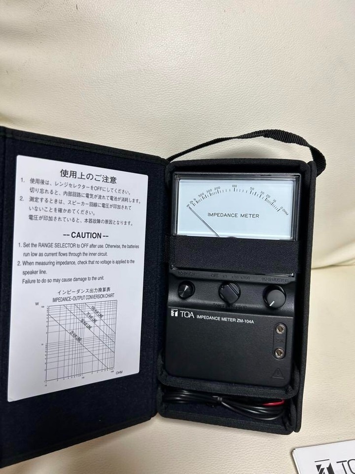 TOA ZM-104A Impedance Meter Handheld Battery Operated | eBay