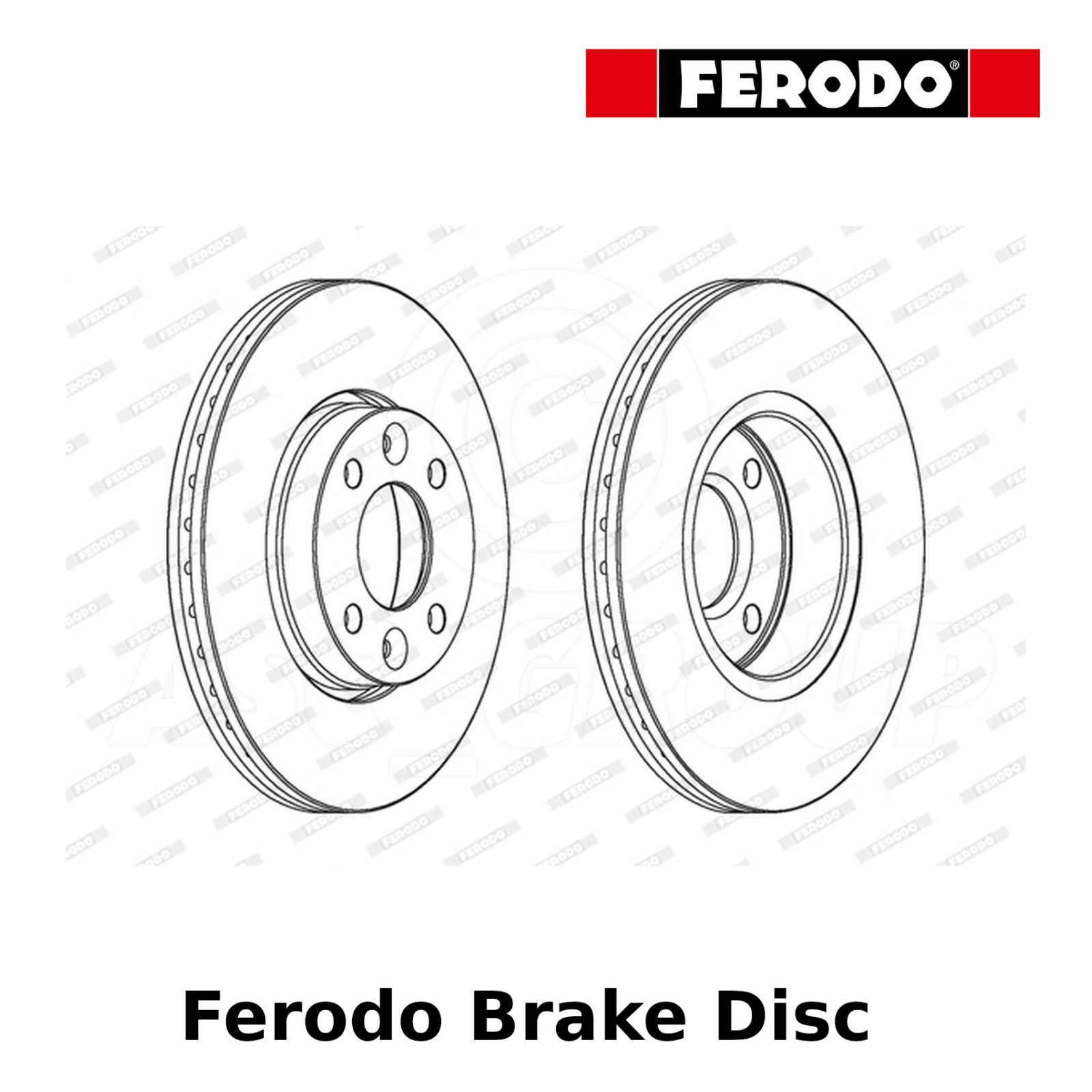 Ferodo Front Brake Disc (Pair) - 260mm, Vented, Coated - DDF1201C - EO ...