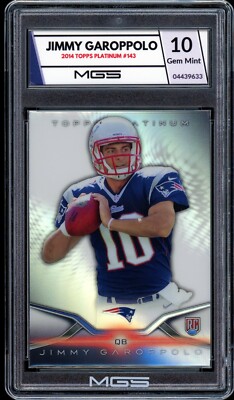 2014 Topps Platinum #143 Jimmy Garoppolo MGS Graded 10 GEM MINT Rookie ...