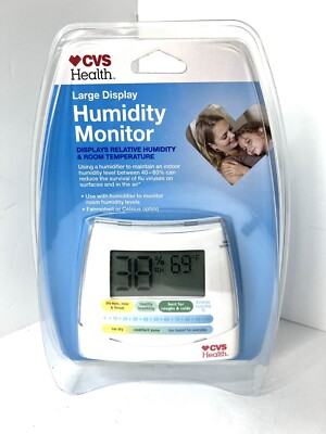 CVS Health Large Display Humidity Monitor Displays Humidity & Room ...