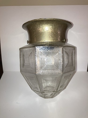 Vintage MCM Ceiling Light Fixture Lamp NEW WIRING Flush Mount ACORN ...