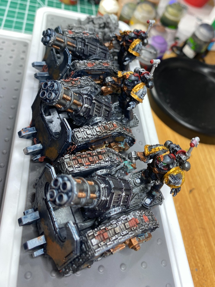 3x Quad Launcher Battery Horus Heresy Warhammer Painted 40K Painted ...