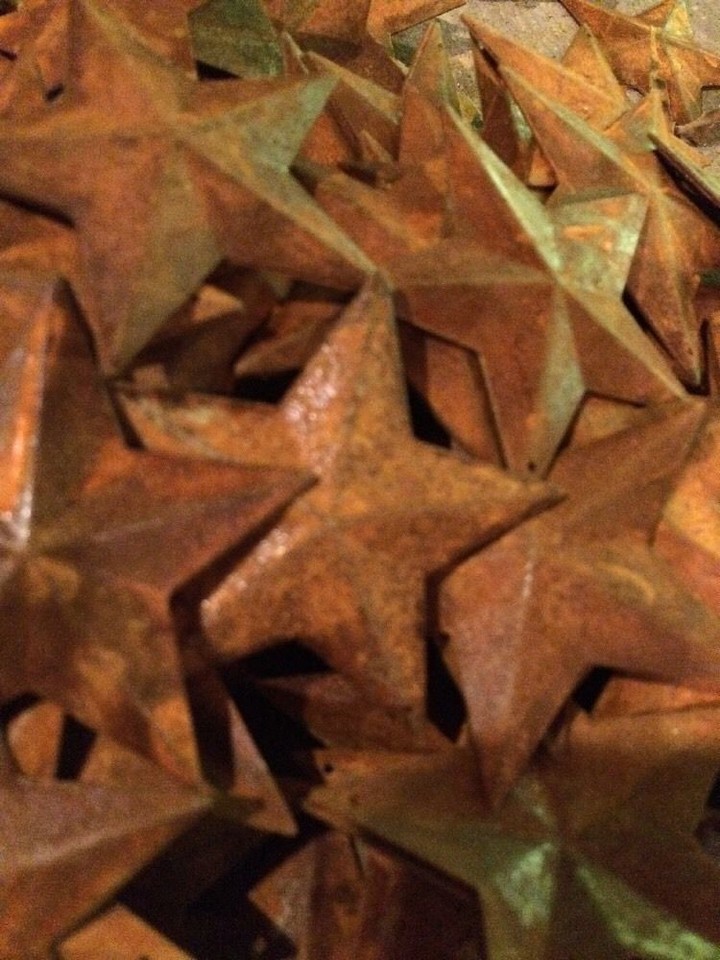 Lot 100 Rusty Barn Stars Star 2.25 in 2 1/4" Primitive Country Rusted ...