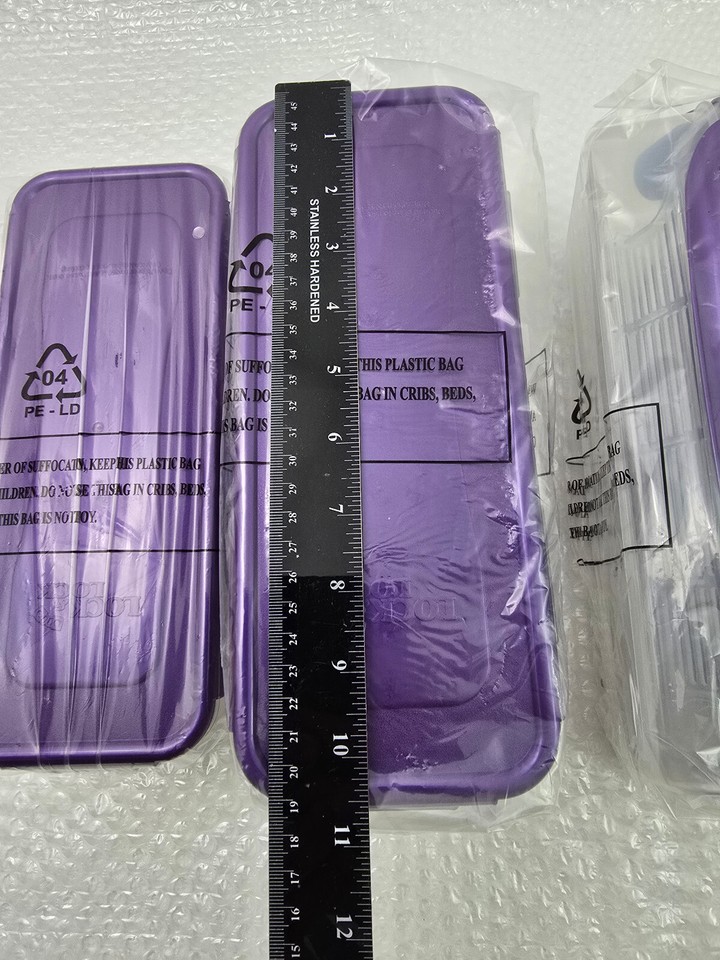 LocknLock 4-Pc Rectangle Fridge Storage Containers w/ Drip Trays Purple ...