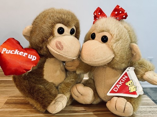Dakin Monkey Shines Pucker Up Monkeys 1993 Plush Stuffed Animal Doll ...