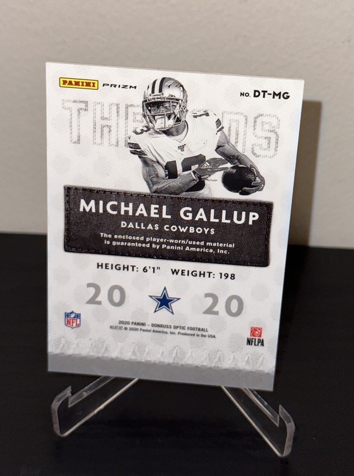 2020 Panini Donruss Optic Donruss Threads Michael Gallup #DT-MG Prizm ...