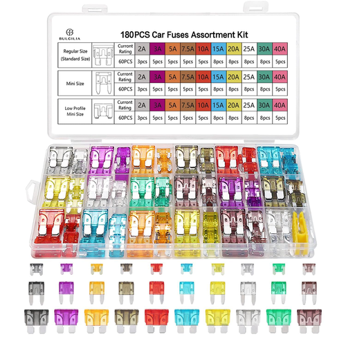 180Pcs Fuse Kit - Car Fuses Assortment Kit, Blade Automotive Fuses ...