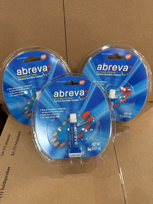 3-pack Abreva Cold Sore/Fever Blister Treatment 2g (08/2026 ...