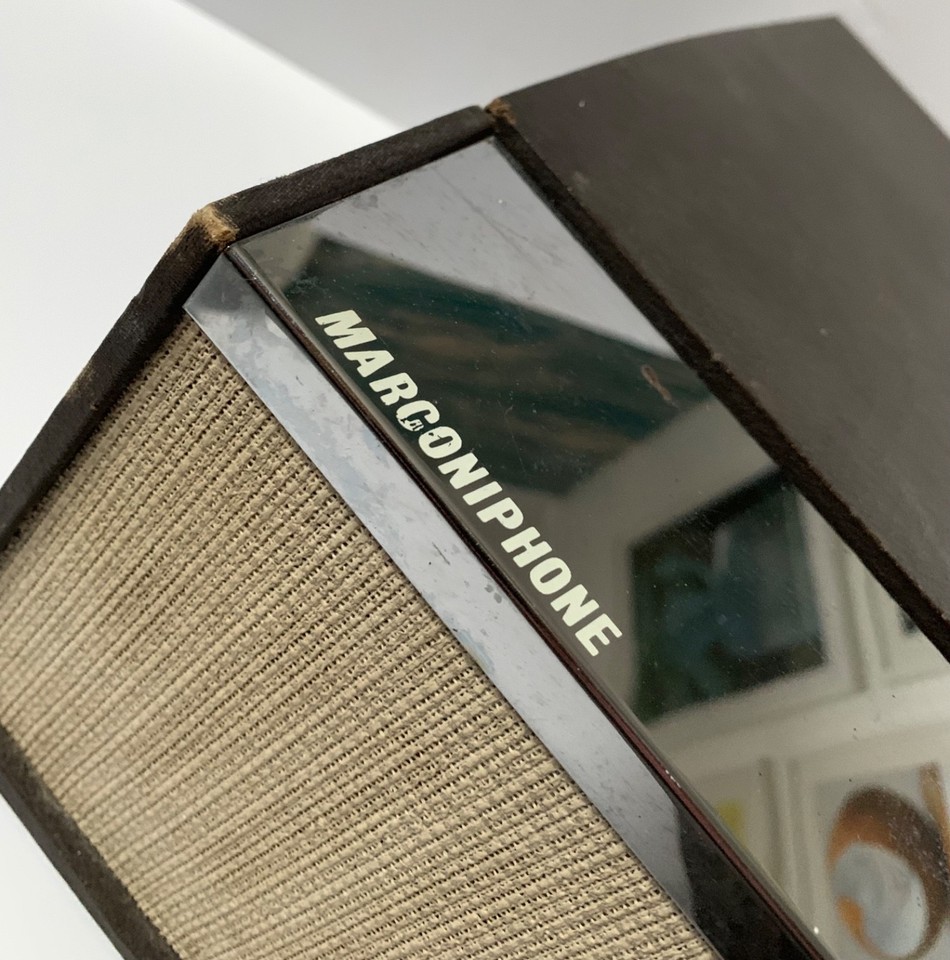 VINTAGE MARCONIPHONE RECORD PLAYER 1950’S RETRO MID CENTURY PORTABLE ...