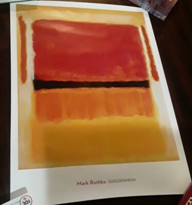 LARGE MARK ROTHKO NEW YORK MUSEUM POSTER NICE! RARE!! FREE SHIPPING ...