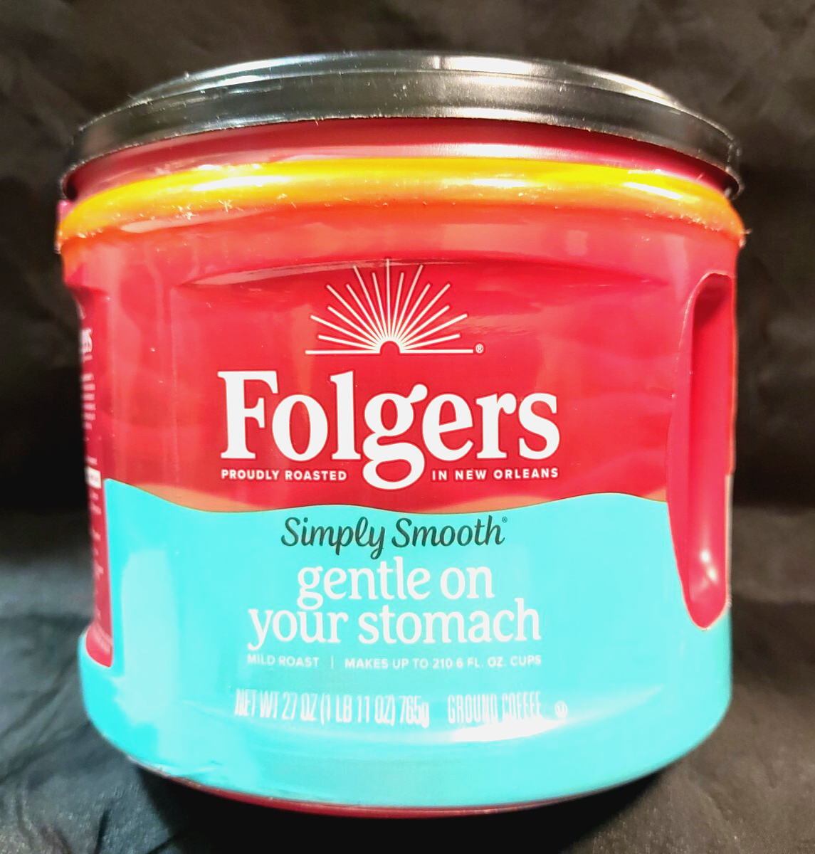 FOLGERS SIMPLY SMOOTH MILD ROAST COFFEE "GENTLE ON YOUR STOMACH" 27oz ...