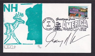 Craig Benson (1954-), NH Governor, signed Greetings from New Hampshire ...