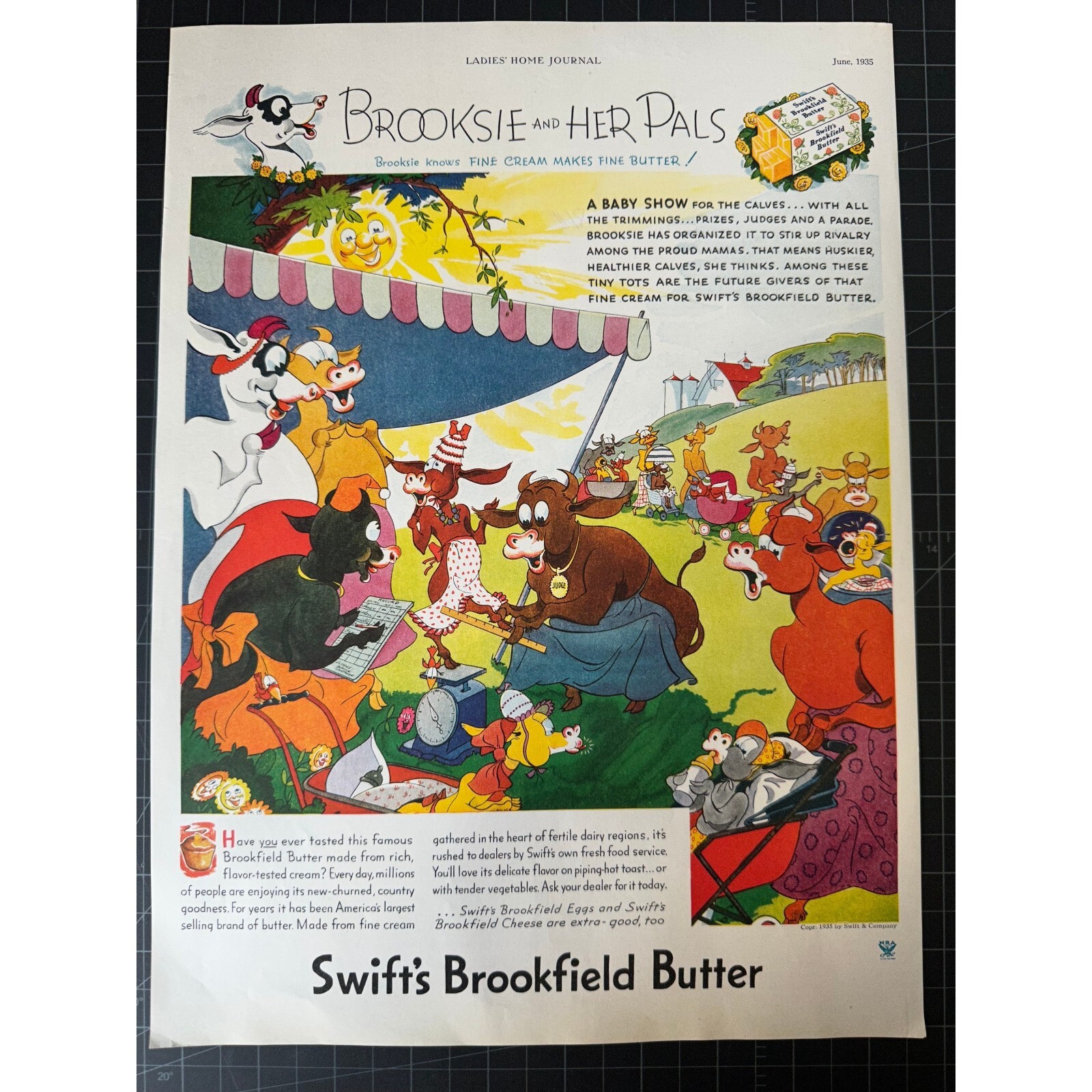 Vintage 1935 Swift’s Brookfield Butter Print Ad | eBay