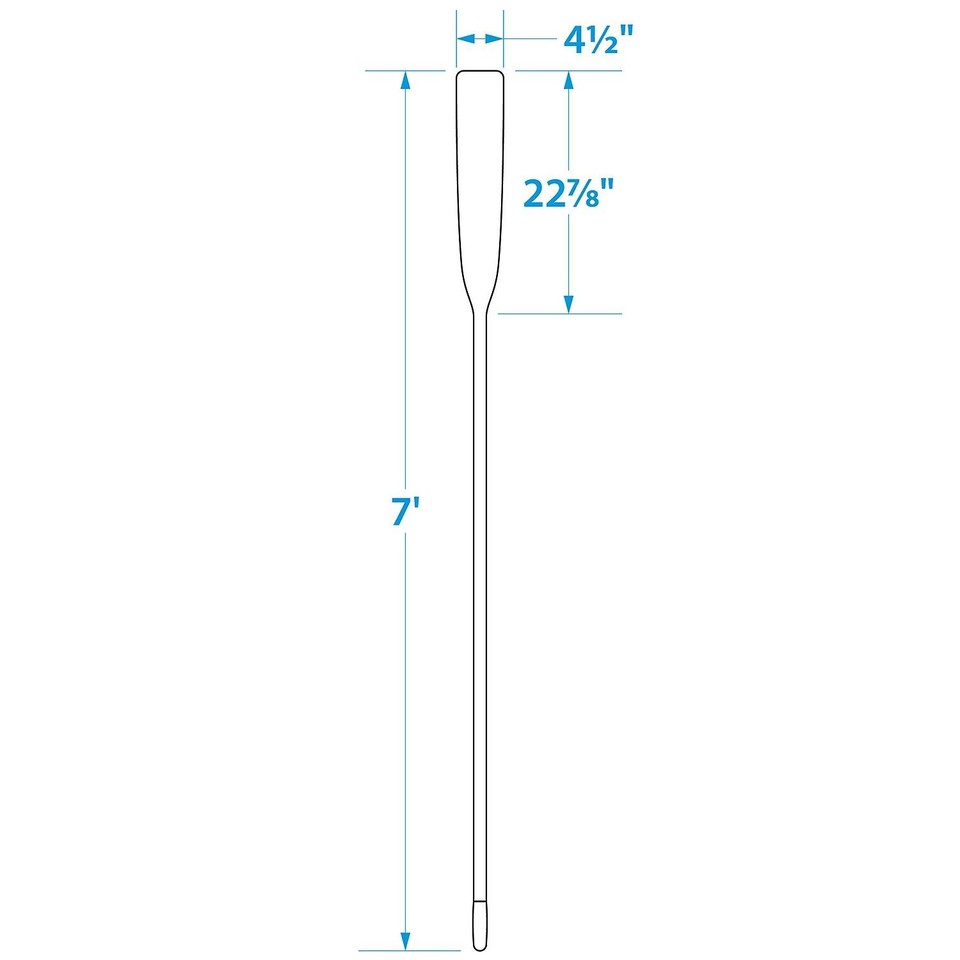 Seachoice Premium Varnished New Zealand Pine Wood Oar with Grip - 7ft ...