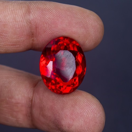 26.0 Ct Certified Natural Beautiful Oval Shape Red Topaz Loose Gemstone ...